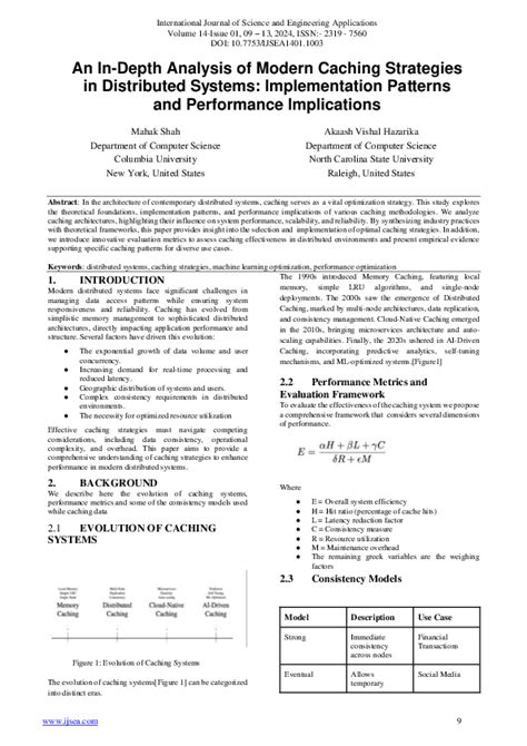 Pdf An In Depth Analysis Of Modern Caching Strategies In Distributed