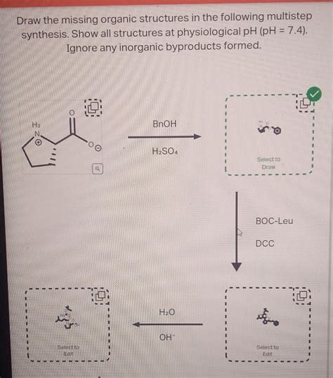 Draw The Missing Organic Structures In The Following