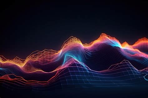 Abstract Wave Digital Background Big Data Network Connection Technology Science Generated With