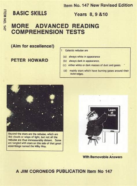 Basic Skills Advanced Reading Comprehension Tests Yr 8 9 And 10 Basic Skills No 147