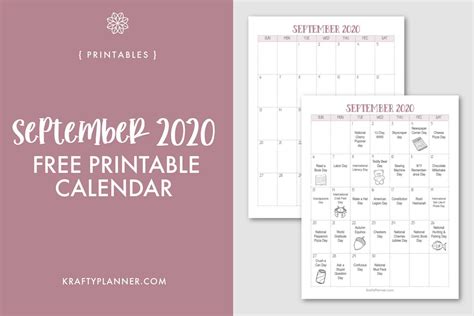 Free Printable September Calendar Templates For Easy Planning