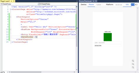 使用 xamarin forms xaml previewer xamarin research
