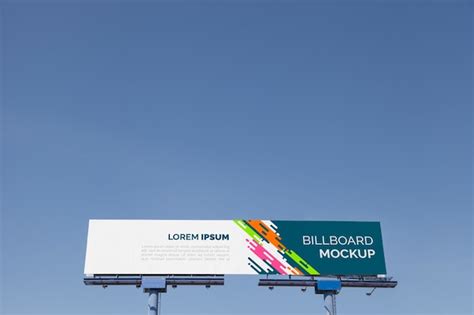 푸른 하늘 배경 광고 판 이랑 프리미엄 Psd 파일