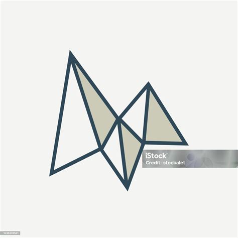 문자 M 로고 삼차원 서명 아이콘입니다 알파벳 M에 대한 스톡 벡터 아트 및 기타 이미지 알파벳 M 3차원 형태 로고 Istock