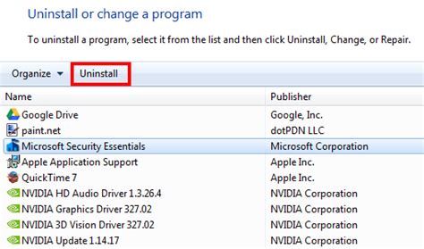 Uninstall Microsoft Security Essentials In Windows TechCult