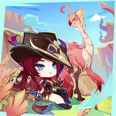 Genshin Chasca Chibi Character Illustration Illustration Art Icon