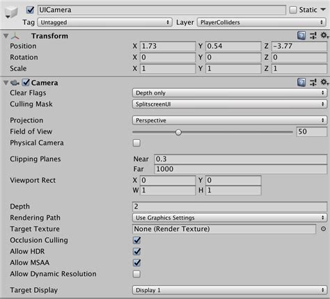 single splitscreen camera renders whole screen unity engine unity discussions