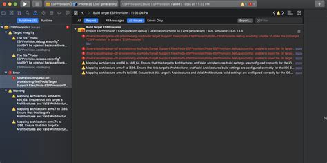Unable To Open File In Target Espprovision In Project Espprovision