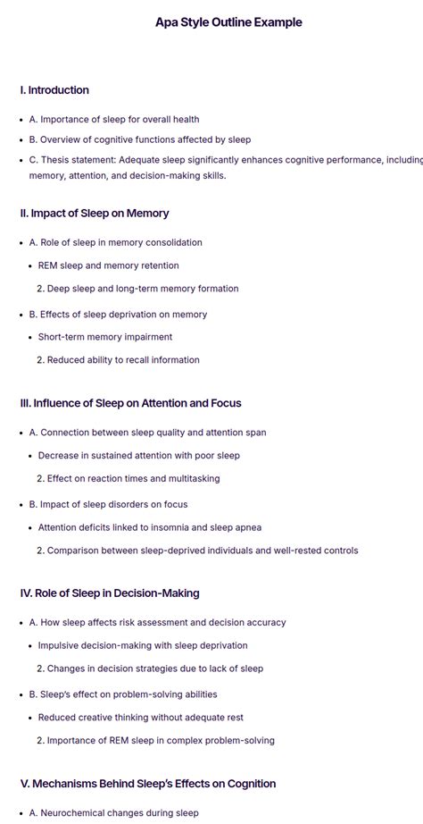 Apa Research Paper Outline Template Apa Style Research Paper Template