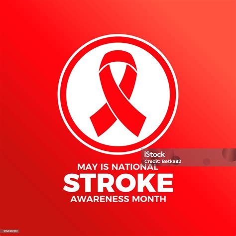 5 월은 전국 뇌졸중 인식의 달 포스터 벡터 일러스트 레이 션 뇌졸중에 대한 스톡 벡터 아트 및 기타 이미지 뇌졸중 월