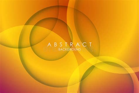 Abstract Yellow Orange Gradient Circle Papercut Dimension Layers
