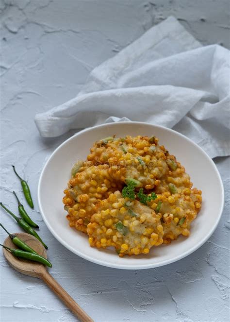Corn Fritters Bakwan Jagung Stock Image Image Of Soup Food 264683113