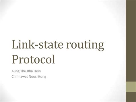 Link State Routing Protocol Pptx