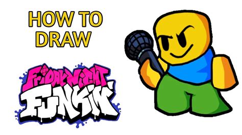 HOW TO DRAW ROBLOX NOOB FROM FRIDAY NIGHT FUNKIN STEP BY STEP YouTube