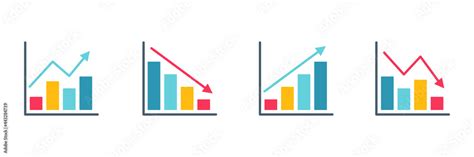 Business Analysis Graphs Symbols Collection Graphics Charts Colourful Icons Set Statistics