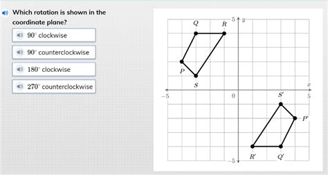 Which Rotation Is Shown In The Coordinate StudyX