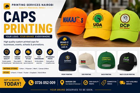 Caps Printing Services Nairobi ☑️ Branding Service