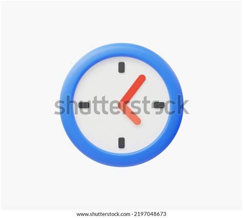 3d Realistic Clock Icon Vector Illustration Stock Vector Royalty Free 2197048673 Shutterstock