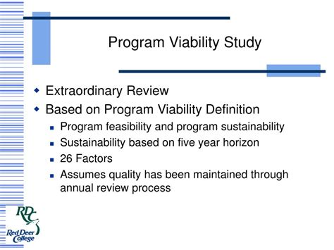 Ppt Program Viability Study Powerpoint Presentation Free Download