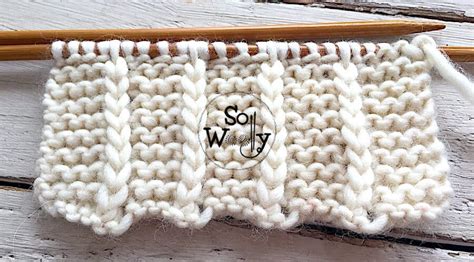 How To Knit An Easy Two Row Repeat Knitting Pattern For Beginners So Woolly