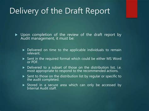 Internal Audit Report Writing Best Practice Pptx