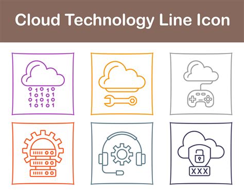 Cloud Technology Vector Icon Set 21505963 Vector Art At Vecteezy