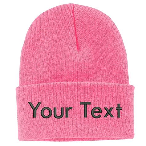 インクステッチcp90デザインあなた自身のビーニーカスタムビーニー 22色（ネオンピンク） 並行輸入品 Pay Id