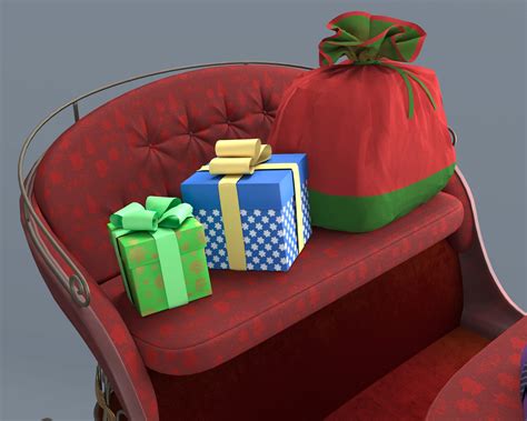 Santas Sleigh 3d Model By Katerynabondarenko