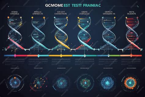 Premium Photo Dna Test Infographic Genome Sequence Map Chromosome Architecture And Genetic