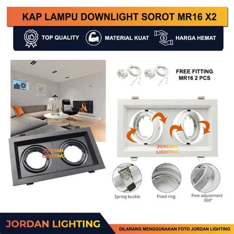 Jual Rumah Lampu Downlight Halogen Double Fitting Mr16 Kab Sleman Jordan Lighting Tokopedia