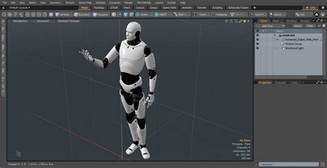Humanoid Robot Male Poet Pose 3d Model 149 Gltf Obj Ma Max Upk Unitypackage C4d Fbx