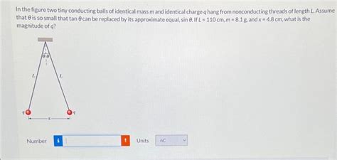 Solved In The Figure Two Tiny Conducting Balls Of Identical
