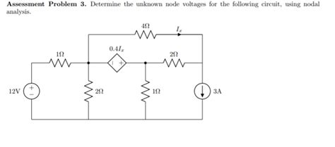 solved assessment problem 3 determine the unknown node