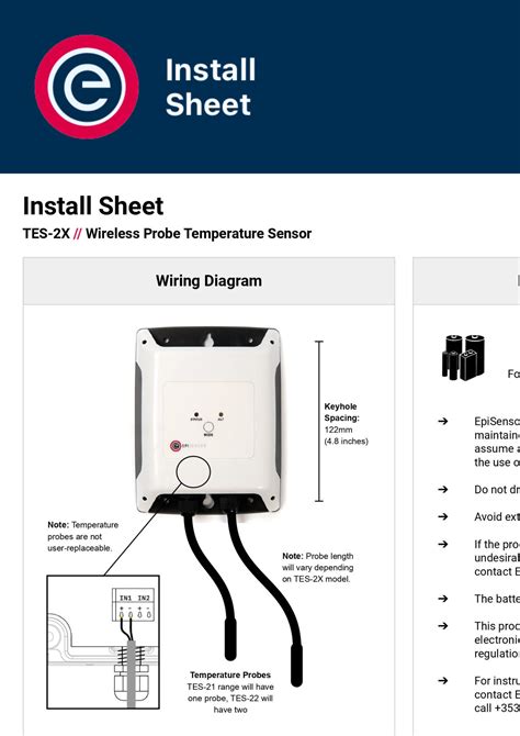 Wireless Temperature Sensor Highly Accurate EpiSensor