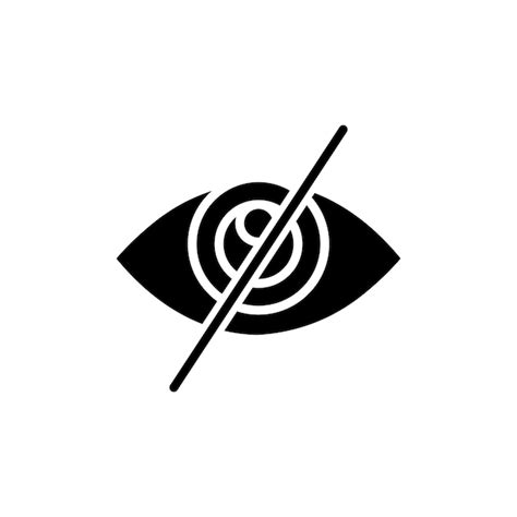 Premium Vector Eye Crossed Icon Set Blind View Vector Symbol Hidden Content Pictogram Hide