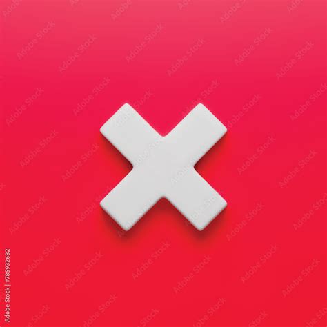 3d Realistic Wrong Check Mark Sign On Red No Or Incorrect Check Mark Disapprove Or Wrong
