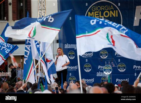 Head Of The Brothers Of Italy Fdi Party Giorgia Meloni Speech From
