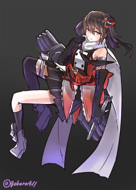 Safebooru 1girl Adjusting Scarf Asymmetrical Legwear Bare Shoulders