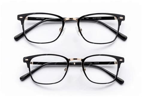A Pair Of Eyeglasses With A Pair Of Glasses On A White Background