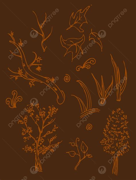 Tree Elements Illustration Leaf Drawing Vector Illustration Leaf