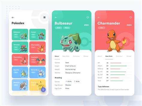 Pokedex App Pokedex App App Template Design Web App Design