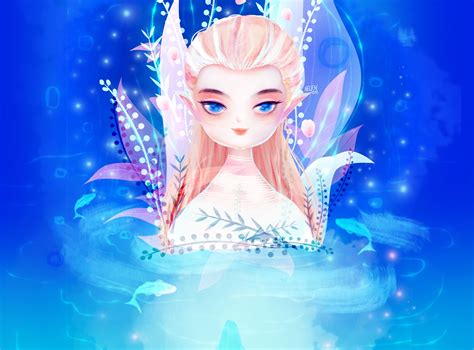 森系女孩helen插画 站酷zcool