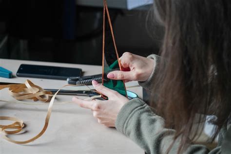 Premium Photo Girl Creates A Stained Glass Window