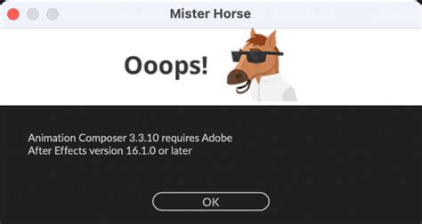 Animation Composer Requires Adobe After Effects 1700 Or Later Help