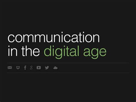 Communication In The Digital Age Key