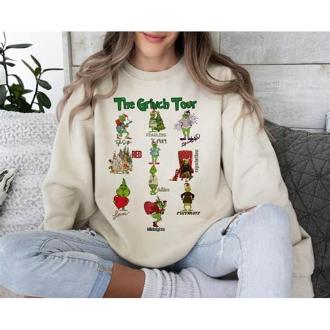 Christmas Ts Shirt The Grinch Tour The Grinch In My Grinch Eras Sweatshirt Grinch Tour