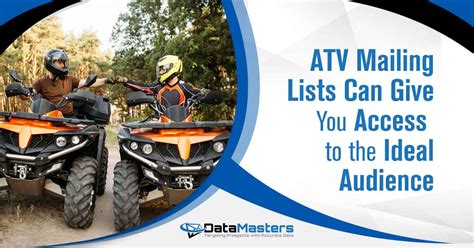 Atv Mailing Lists Can Help Find Your Audience Datamasters