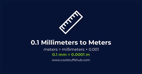 Convert 01 Millimeters To Meters 01 Mm To M Conversion