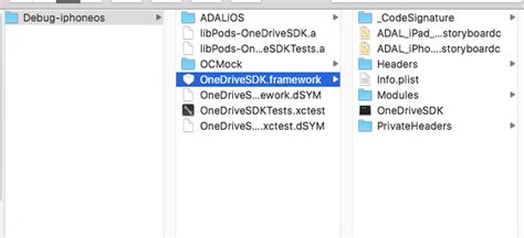 Objective C How To Get Ios Onedrive Framework Stack Overflow