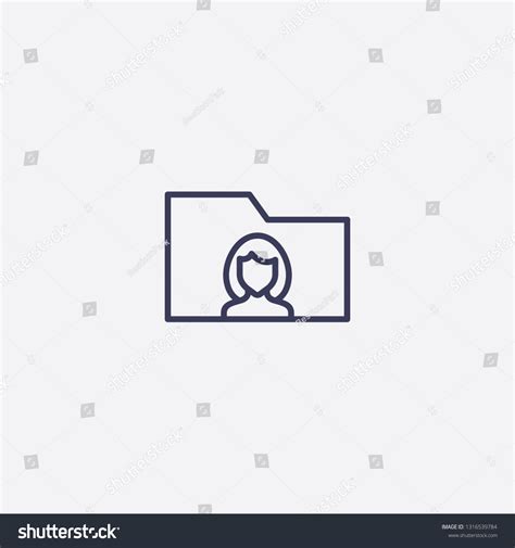 Outline Folder Icon Illustration Isolated Vector Stock Vector Royalty Free 1316539784